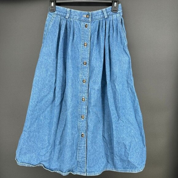Koret | Skirts | Vintage 97s Koret City Blues Button Down Chambray ...